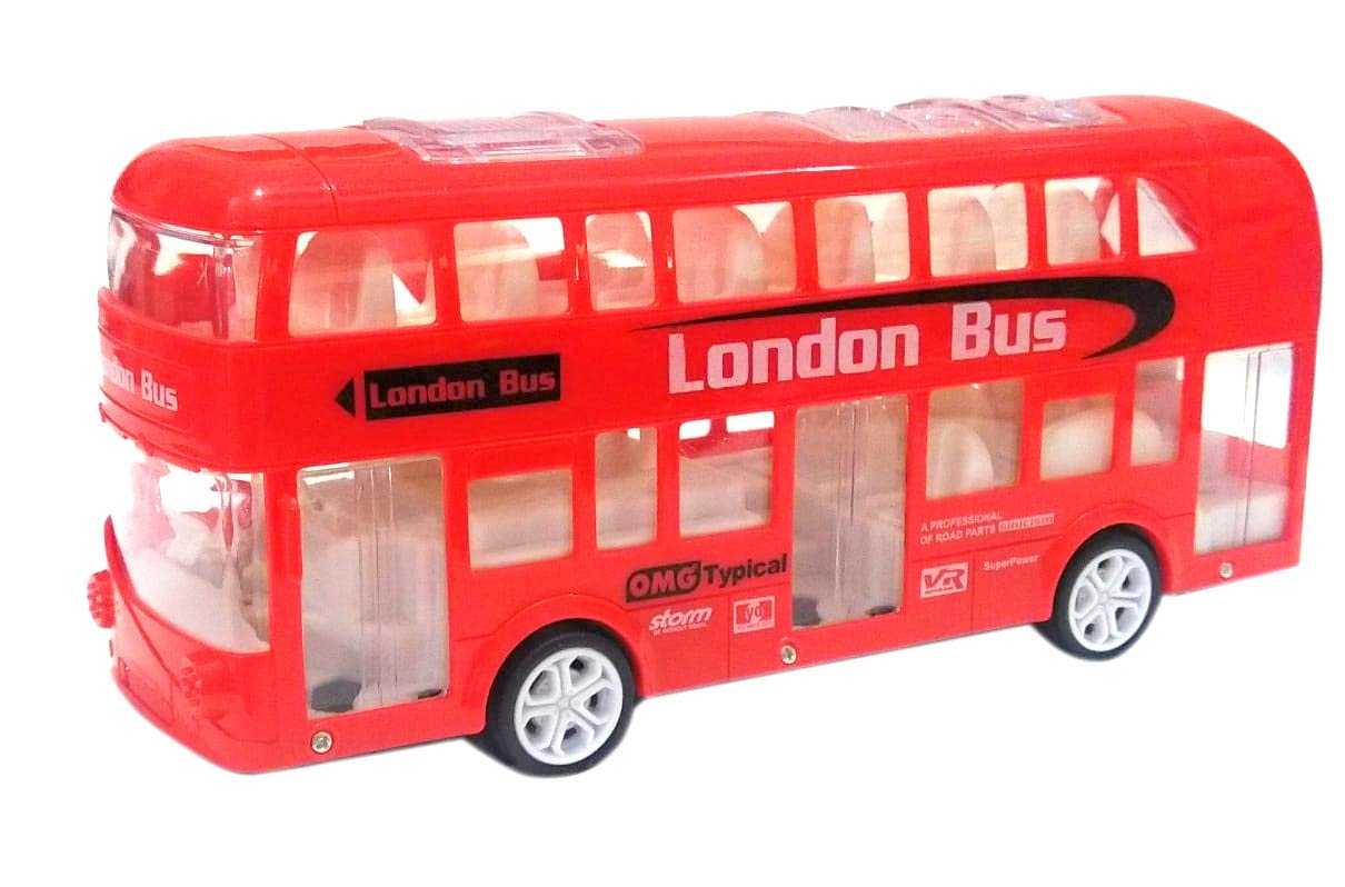 Buy IndusBay® Plastic Friction Powered School Bus Toy Push and Go Bus ...