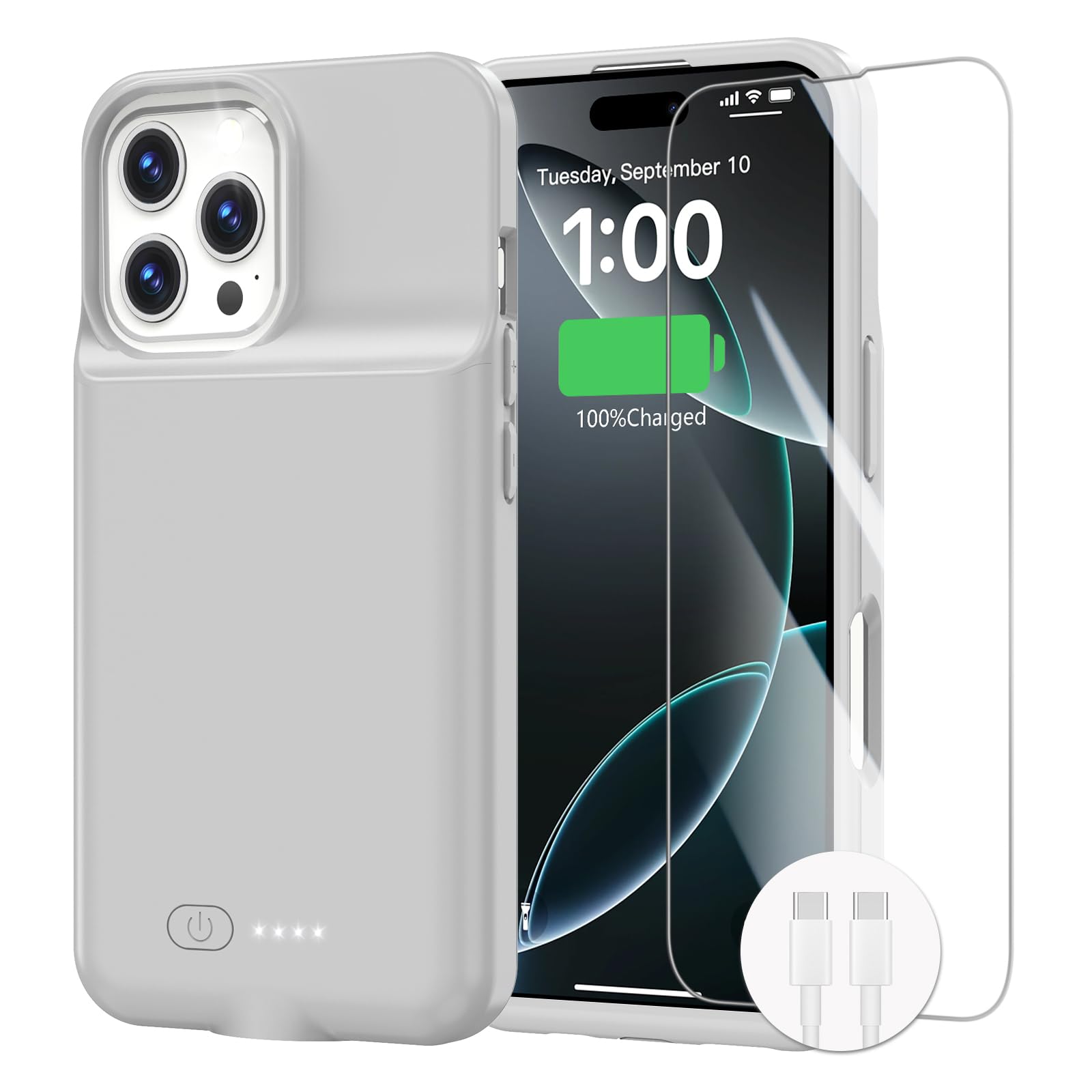 Amazon.com: Battery Case for iPhone 16 Pro, 15W Fast Charging Case ...