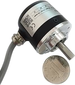 38mm Outer Diameter 6mm Solid Shaft Rotary Encoder 1000PPR 5V Line ...