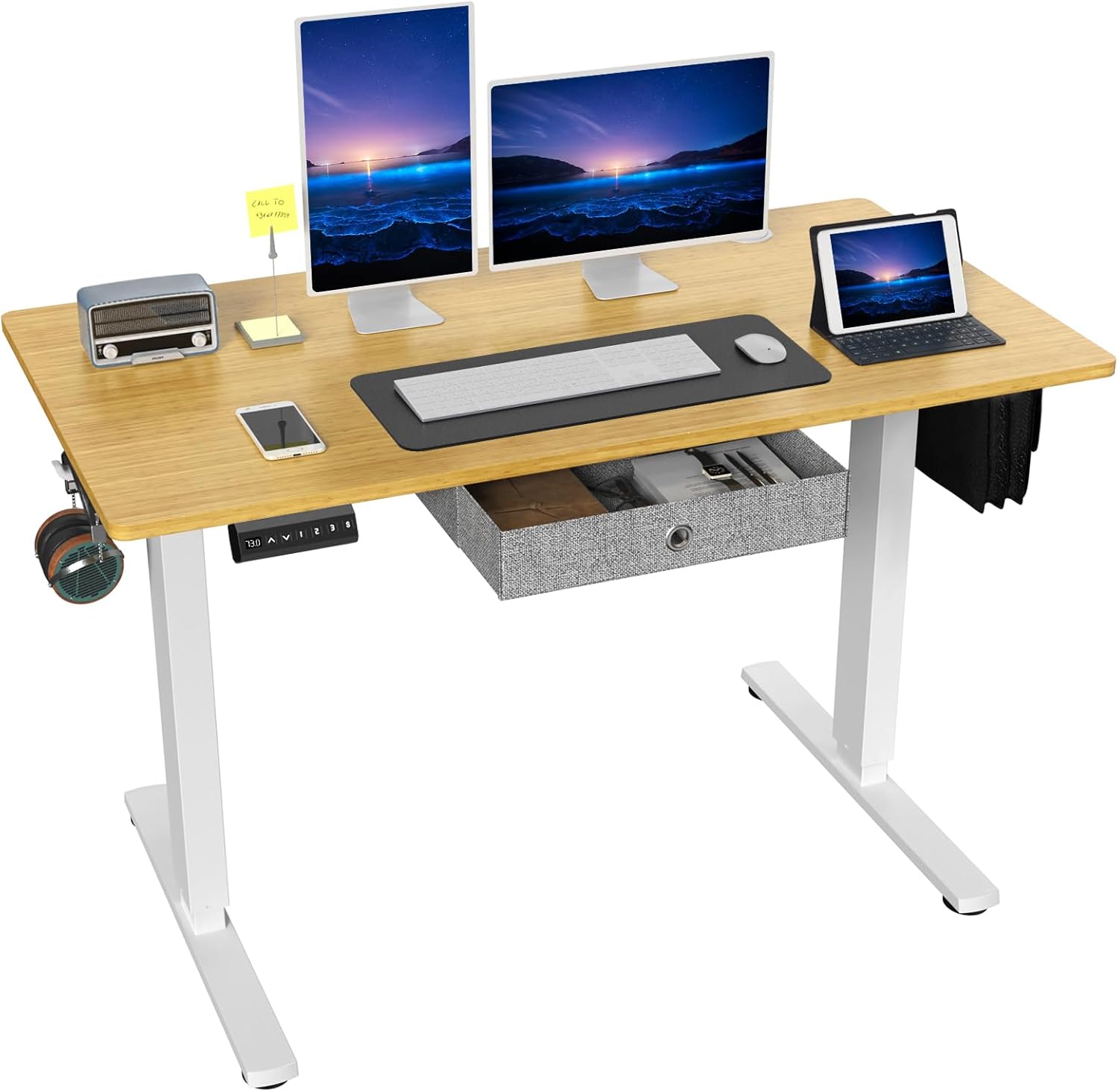 DUMOS 48 Inch Electric Drawers, Height Adjustable Sit Stand Ergonomic ...