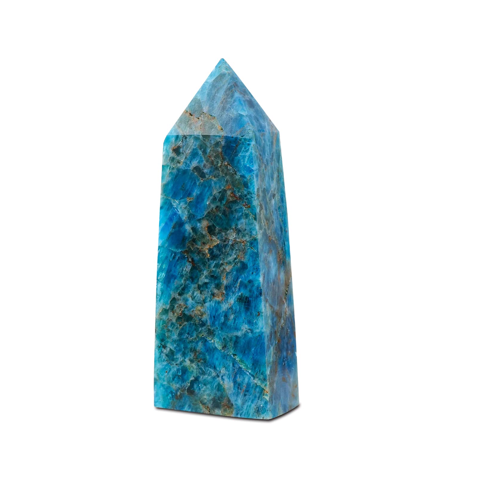 Amazon.com: Runyangshi Blue Apatite Natural Crystal Healing Tetrahedron ...