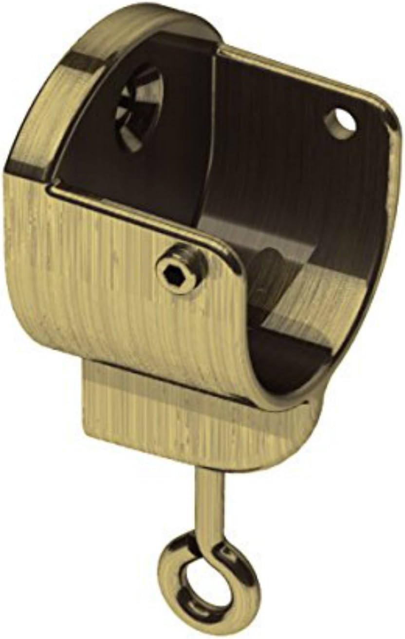 28mm Complete Metal Recess Rings Curtain Pole Wall Brackets Chrome ...