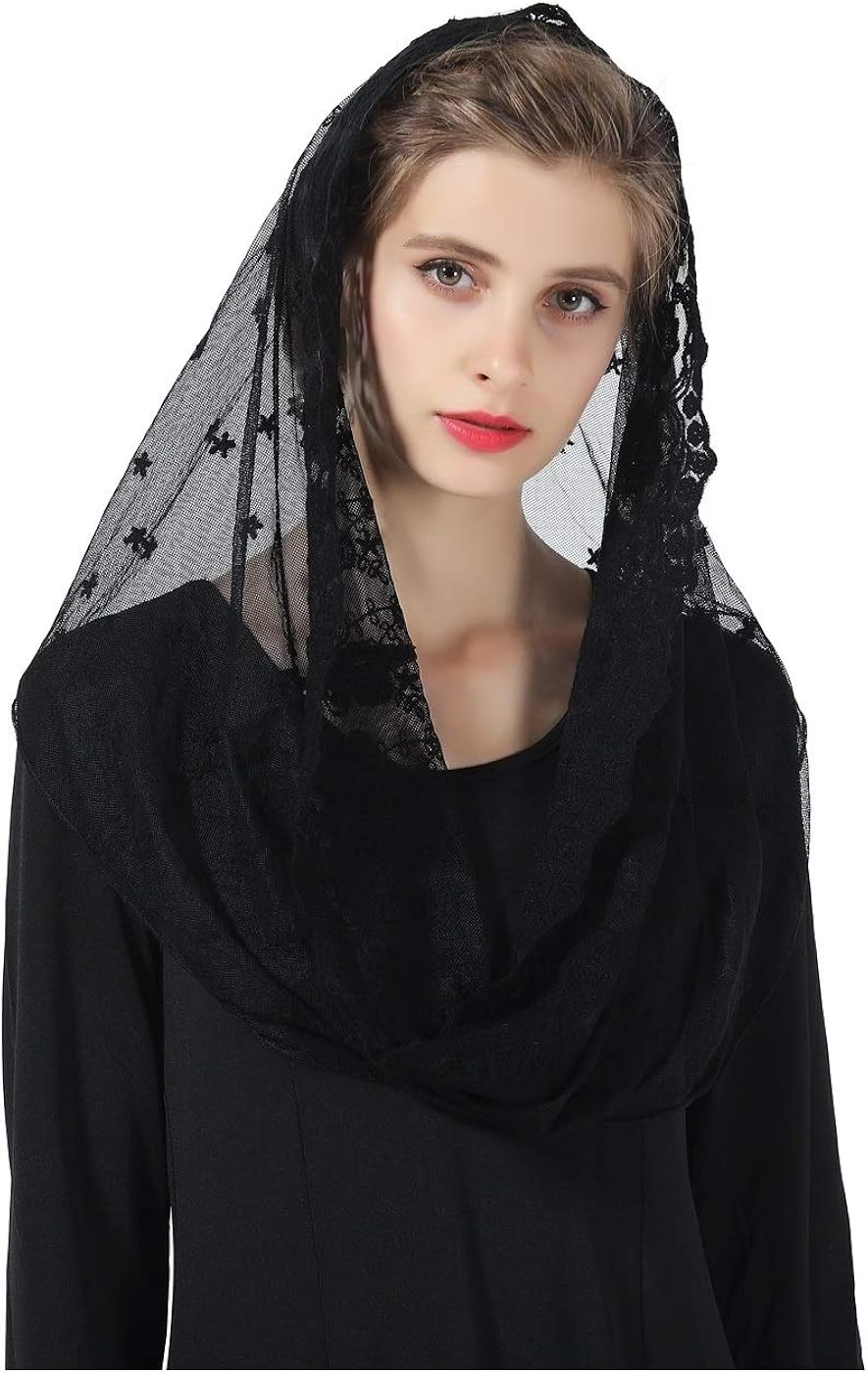 Buy Catholic Mantilla Veil Cathedrals Church Chapel Lace Veil Easter ...
