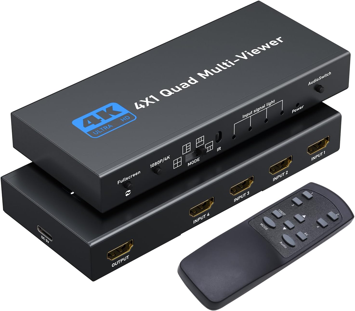 Amazon.com: HDMI Multiviewer Switch 4x1 Seamless Switcher Quad Multi ...