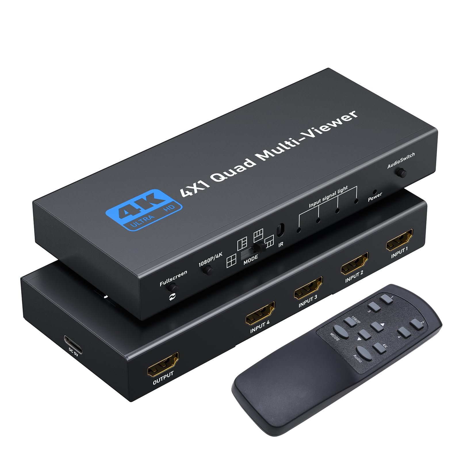 Amazon.com: HDMI Multiviewer Switch 4x1 Seamless Switcher Quad Multi ...