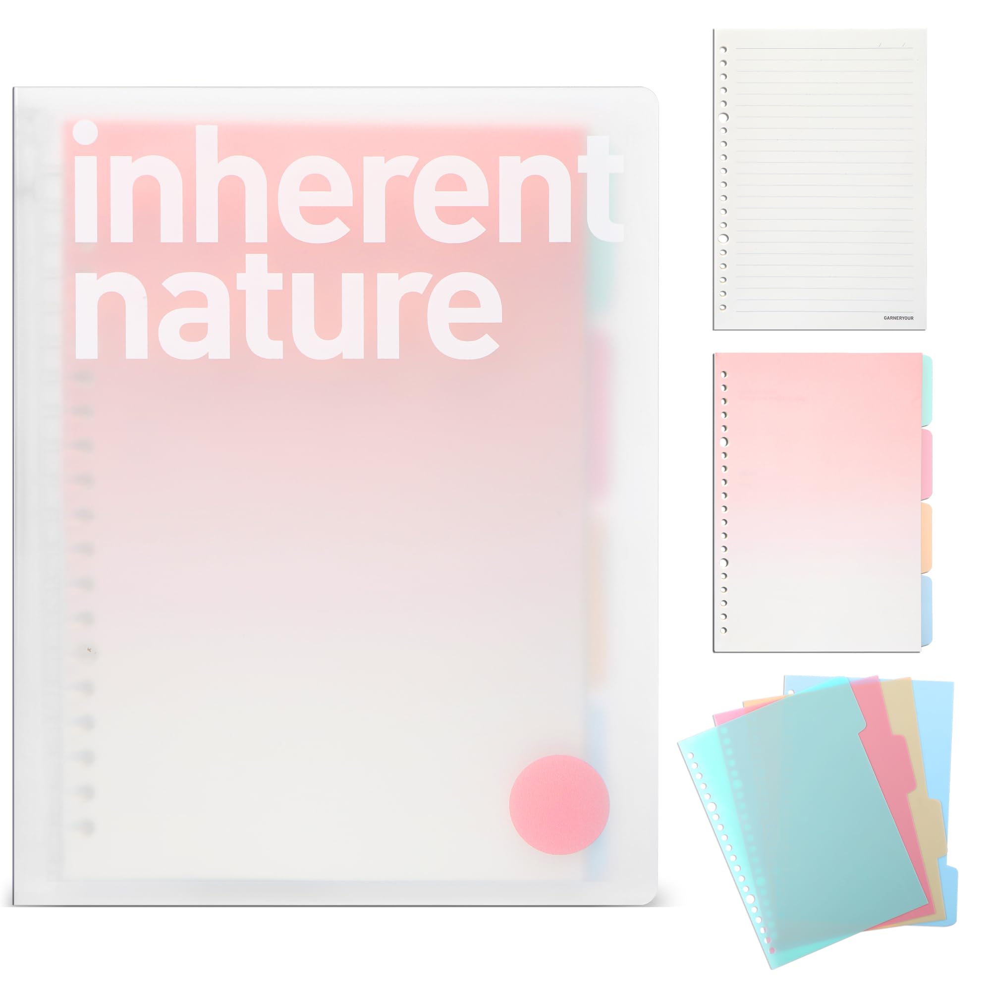 Toplive A5 Translucent Project Notepad with 4 Dividers-120 Pages (60 ...
