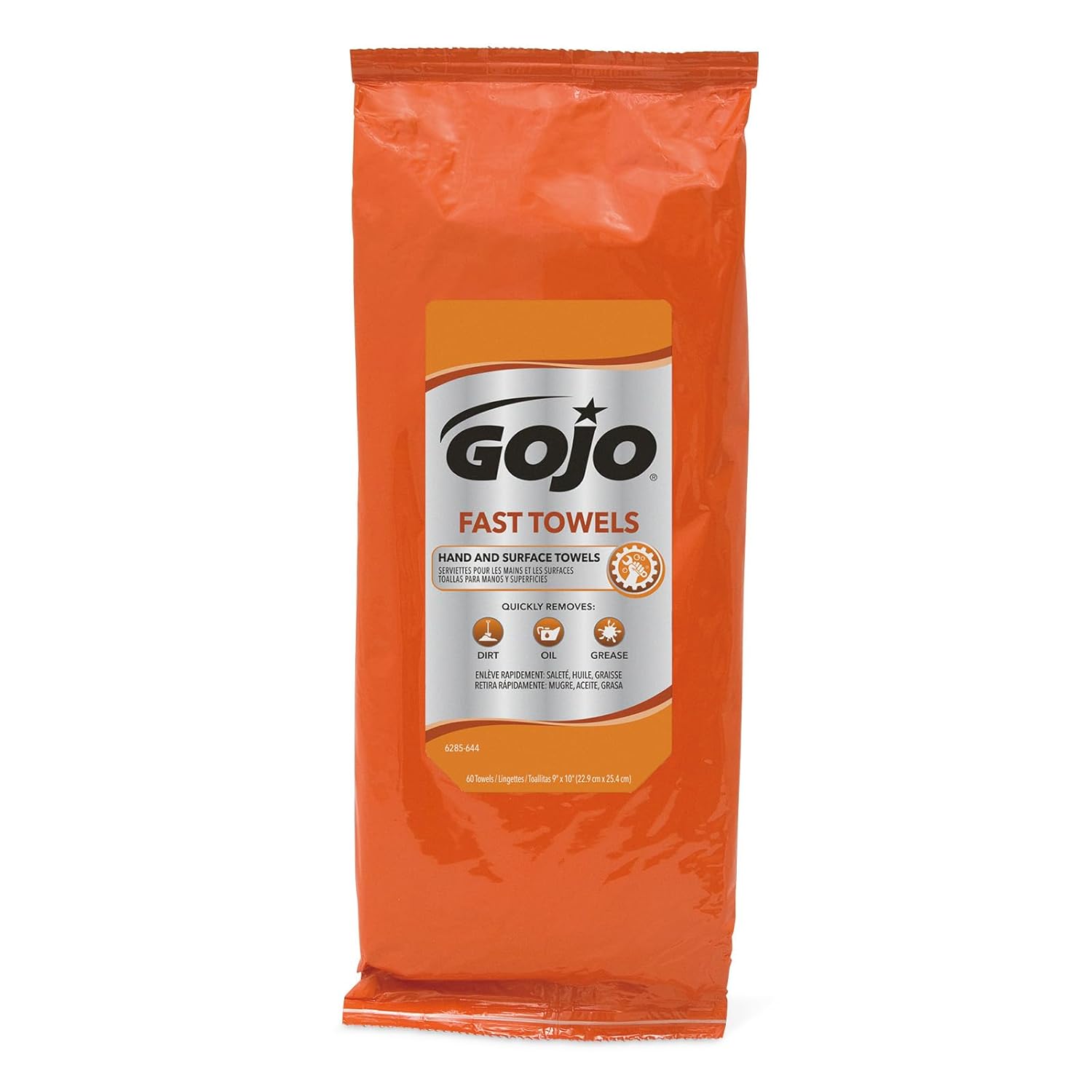 GOJO Fast Towels, Fresh Citrus Scent, 60 Count Large Multi-Purpose Wet ...