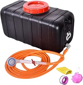 Amazon.com: Portable outdoor shower storage bucket with lid and handle ...