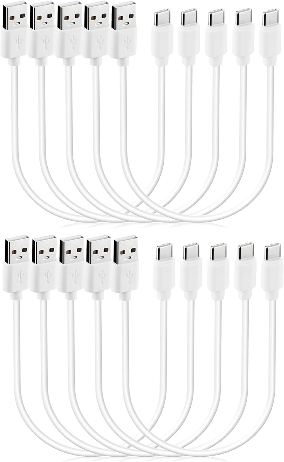 Amazon.com: Smays Bulk USB C Cable 10-Pack, Type C Charging Cord White ...