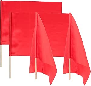 Amazon.com : BIUDECO Referee Hand Flags 4pcs Referee Flag Hand Crank ...