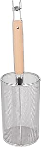 Amazon.com: Stainless Steel Mesh Pasta Basket, Wooden Handle, Noodle ...