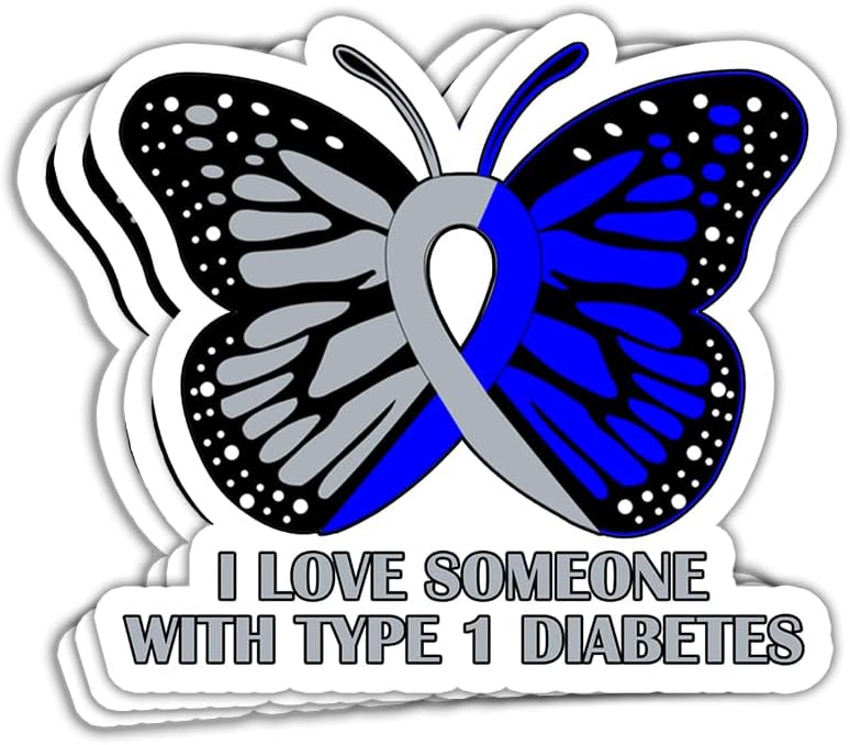Amazon.com - SODAVA 3Pcs I Love Someone With Type 1 Diabetes Sticker ...