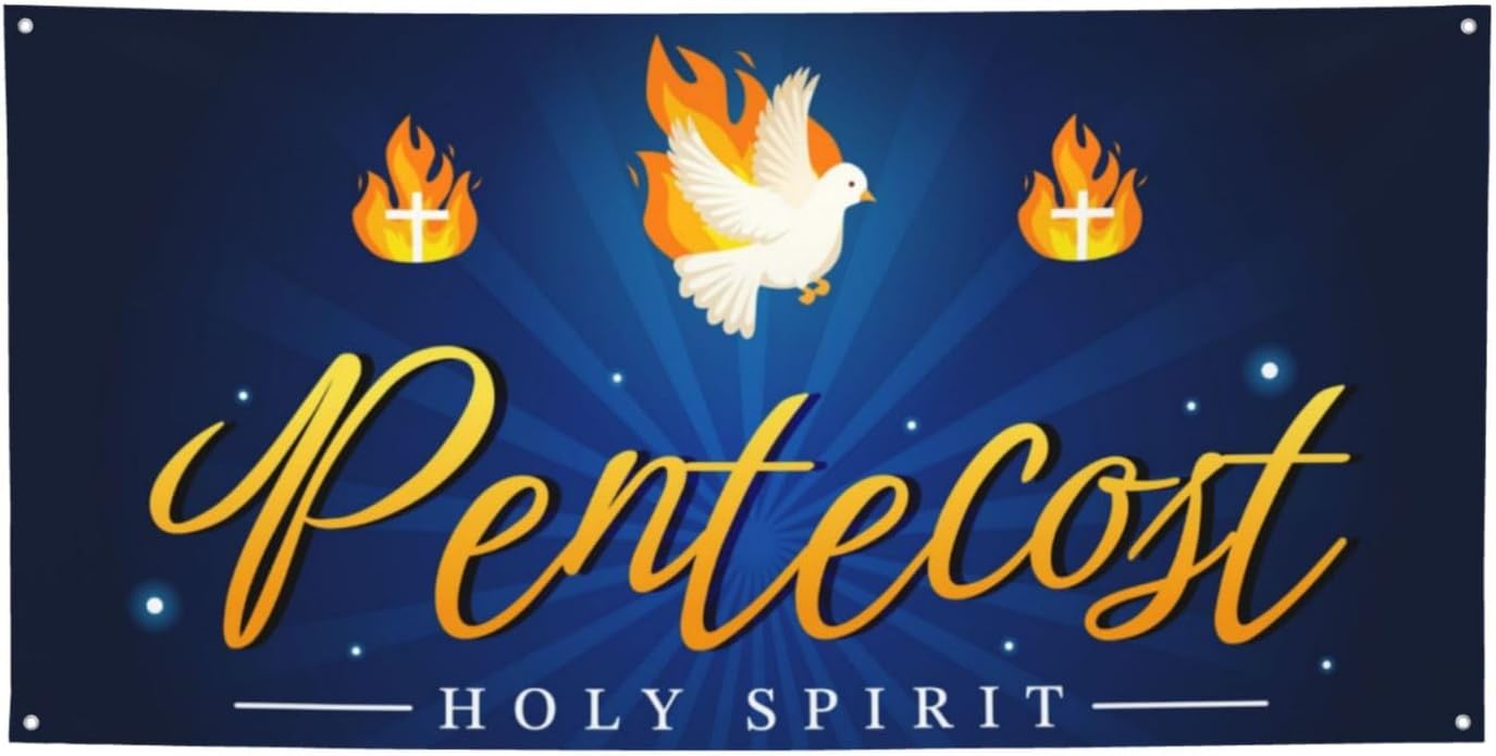 Amazon.com: Tjama Pentecost Sunday Banner Porch Sign Medium Photography ...