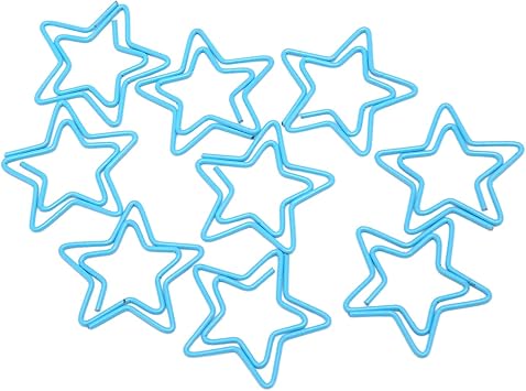 Amazon.com: Star Paper Clips, 100pcs Blue Star Paper Clips Bookmarks ...