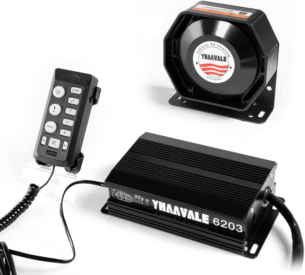 Amazon.com: YHAAVALE Car Police Siren,6203 Amplifier & Metal Ultra ...