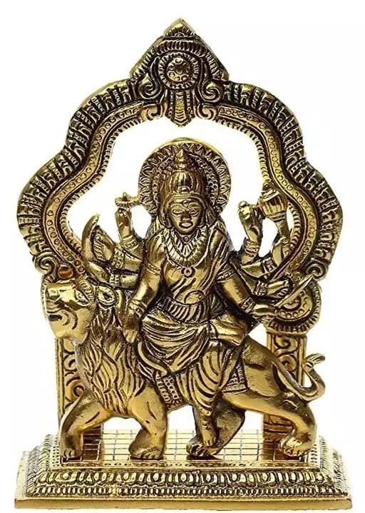 Buy Shree Girraj Ji Traders Durga Sherawali MATA Rani Sitting on Lion Religious Murti Pooja Gift ...