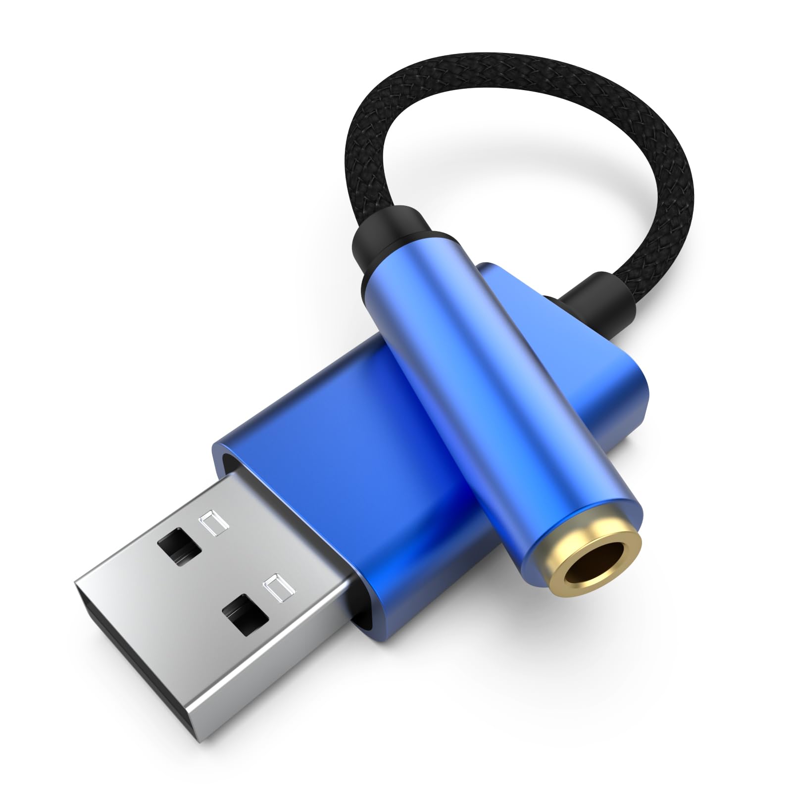 Amazon.com: USB to 3.5mm Jack Audio Adapter, USB to Aux Cable with TRRS ...