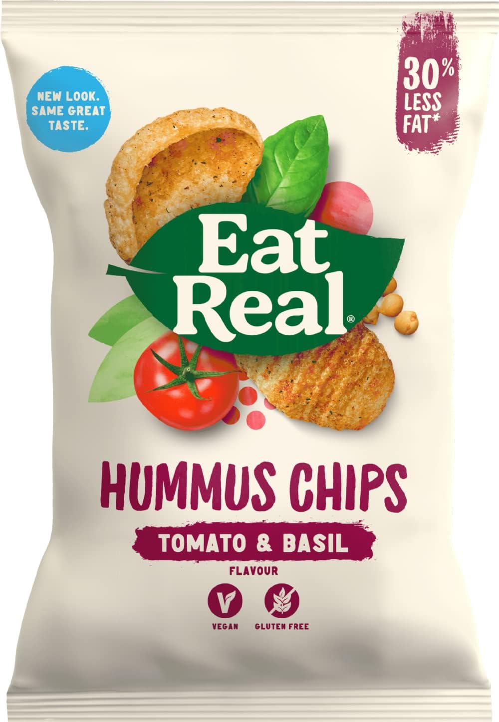 EAT REAL HUMMUS CHIPS - TOMATO & BASIL 25G - 24 PACK : Amazon.co.uk ...