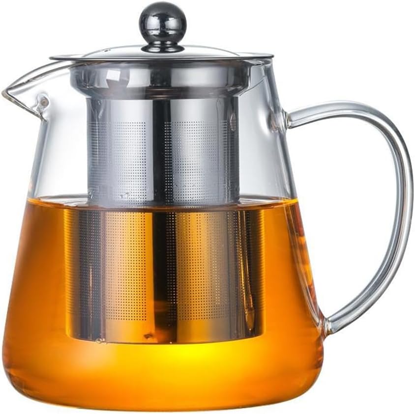 Amazon | ティーポット ポカロティー ガラス急須 紅茶 ポット ガラスやかん 耐熱ガラス 割れにくい 透明 ガラス製ポット ステンレス茶こし付き 直火対応 大容量 紅茶 緑茶 フルーツ ...
