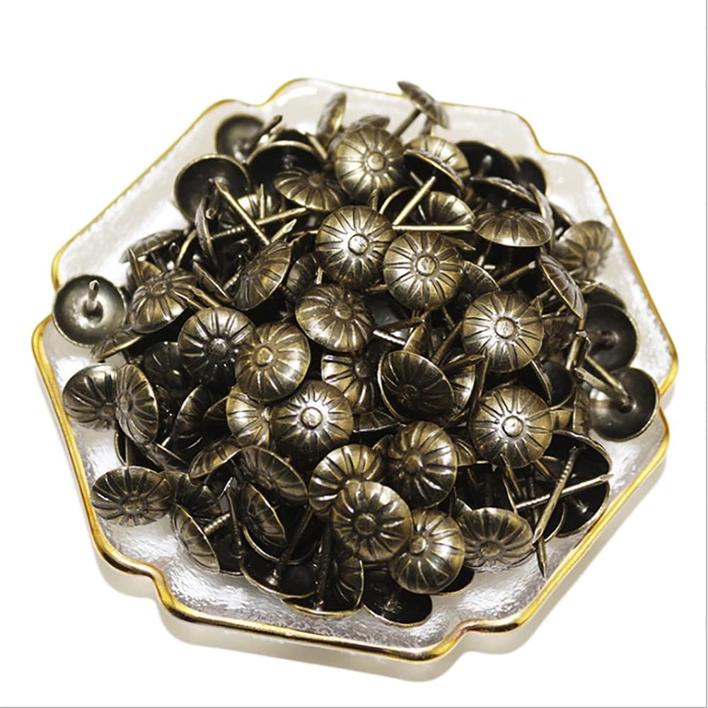 Piutouyar 30mm / 1.2 Inch Flat Head Thumb Tacks, Bronze Vintage Style ...