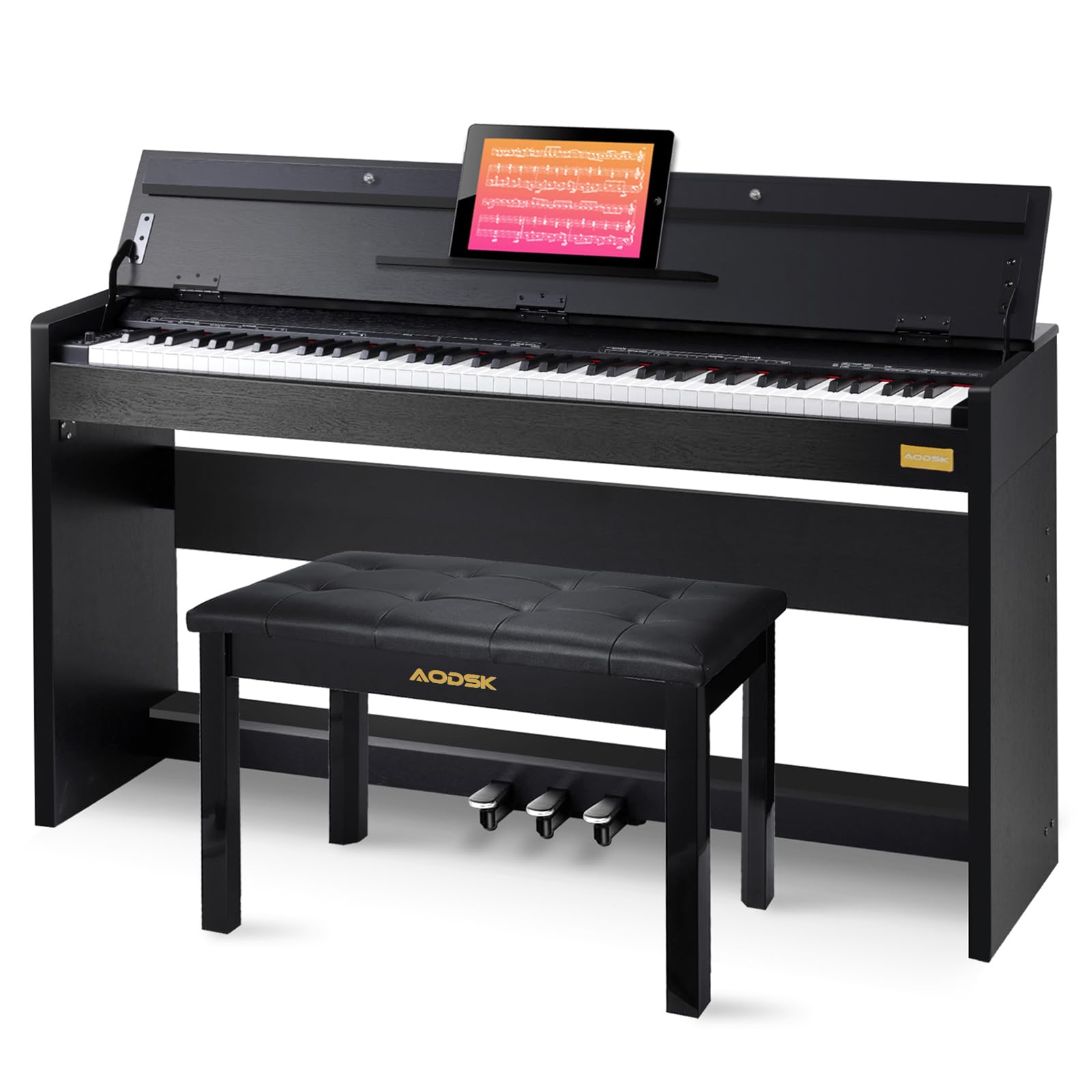 Amazon.com: AODSK B-85 Digital Piano, 88 Keys Electric Keyboard Piano ...