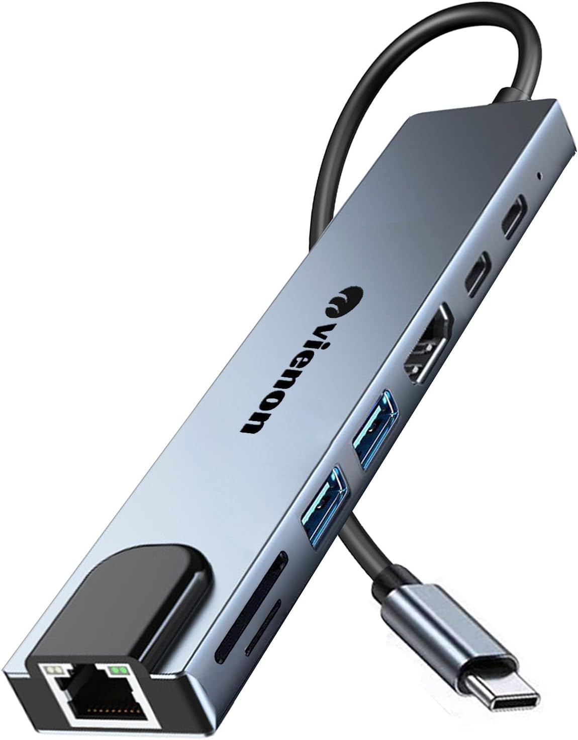 Amazon.com: USB C Hub Ethernet HDMI Adapter, 8 in 1 Laptop Docking Station with 4K HDMI, RJ45 ...