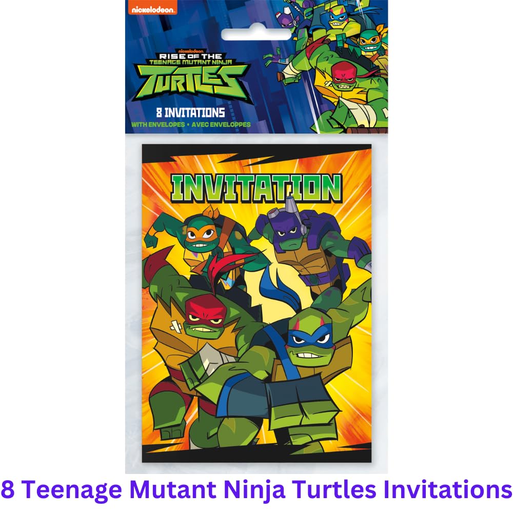Teenage Mutant Ninja Turtles Birthday Party Invitations Custom TMNT