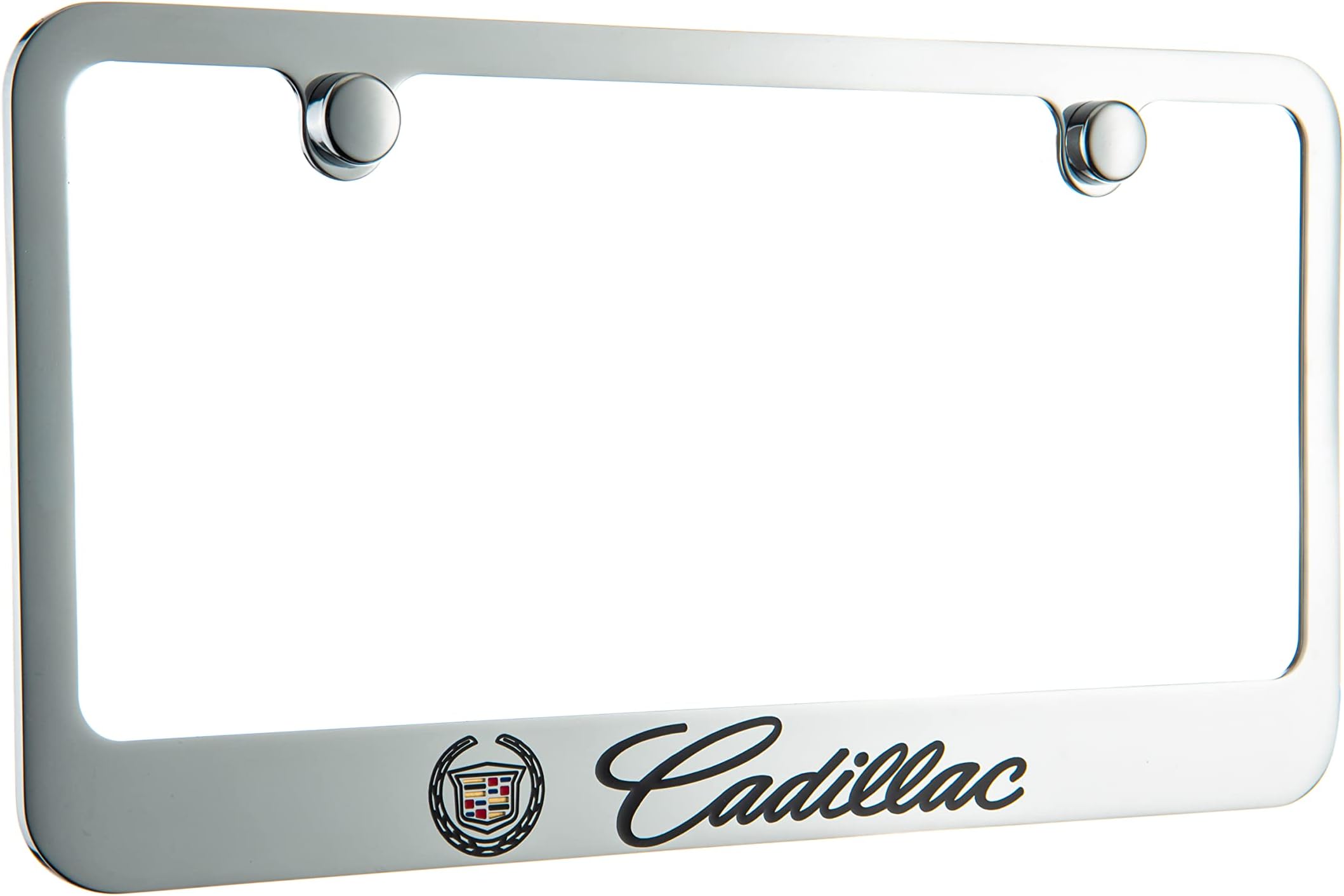 Amazon.com: Cadillac Logo Chrome Solid Brass License Frame, Official ...