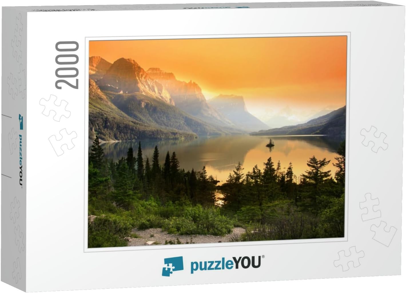 Amazon.com: Wild Goose Island in Glacier National Park... Jigsaw Puzzle ...
