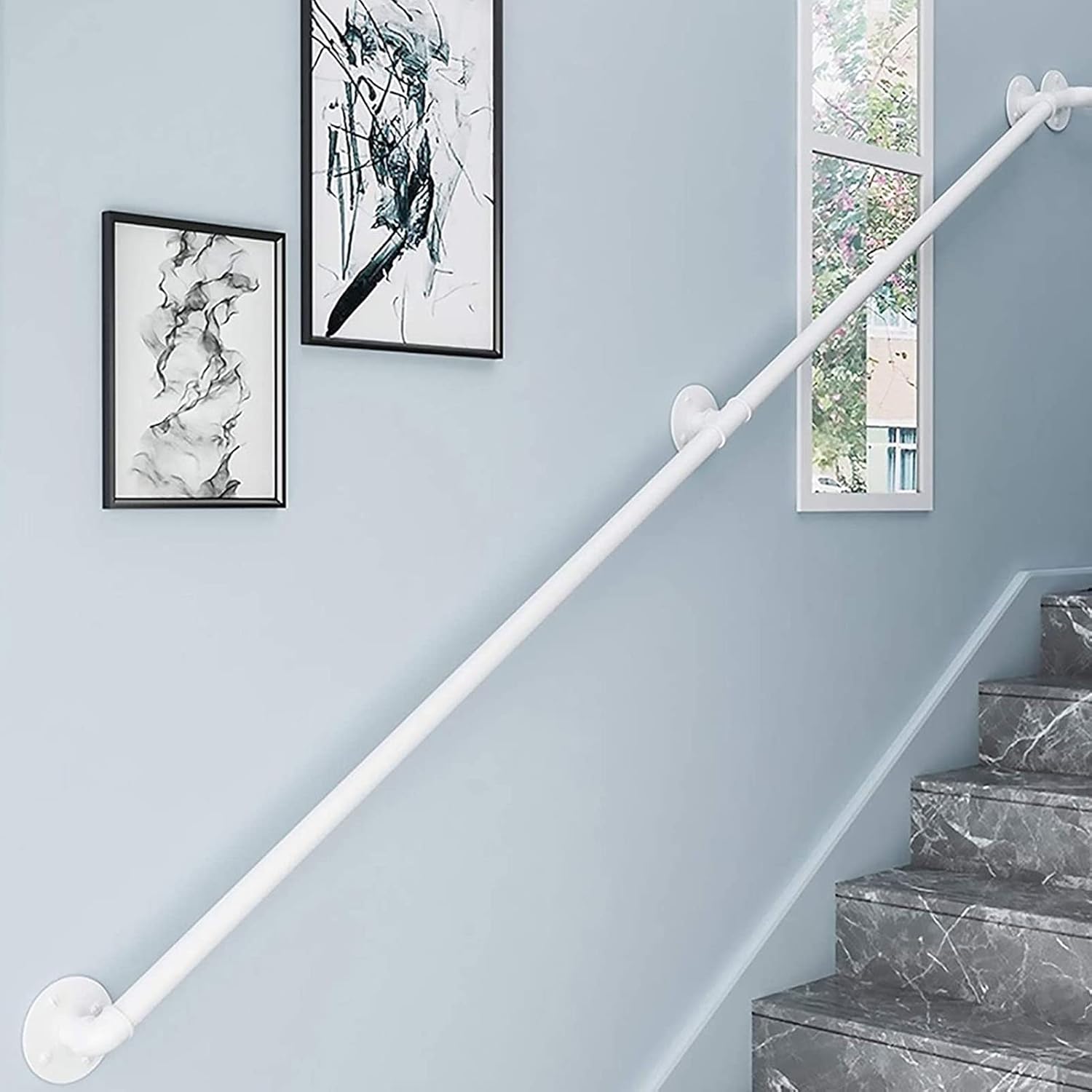 Amazon.com: Stair Handrail Railing - Wall Mount Metal Handrail, Safety ...