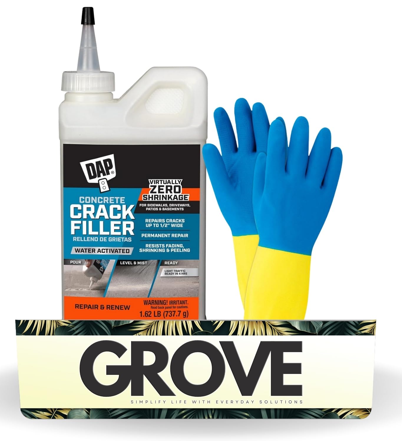 Amazon.com : Concrete Crack Filler - DAP - Seamless Concrete Crack ...