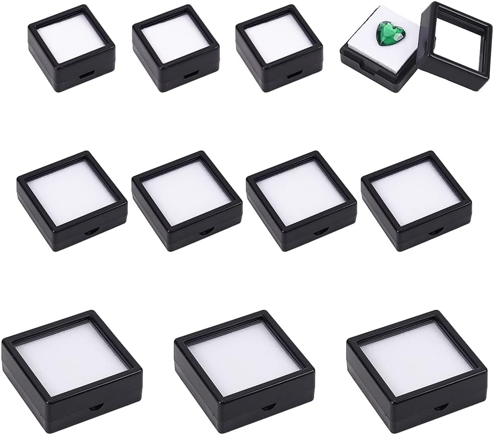 Amazon.com: BENECREAT 24 Pack 3 Size Black Gemstone Display Box ...