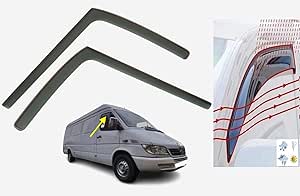 OEMM Set of 2 Wind Deflectors IN-CHANNEL Type Compatible with MERCEDES ...