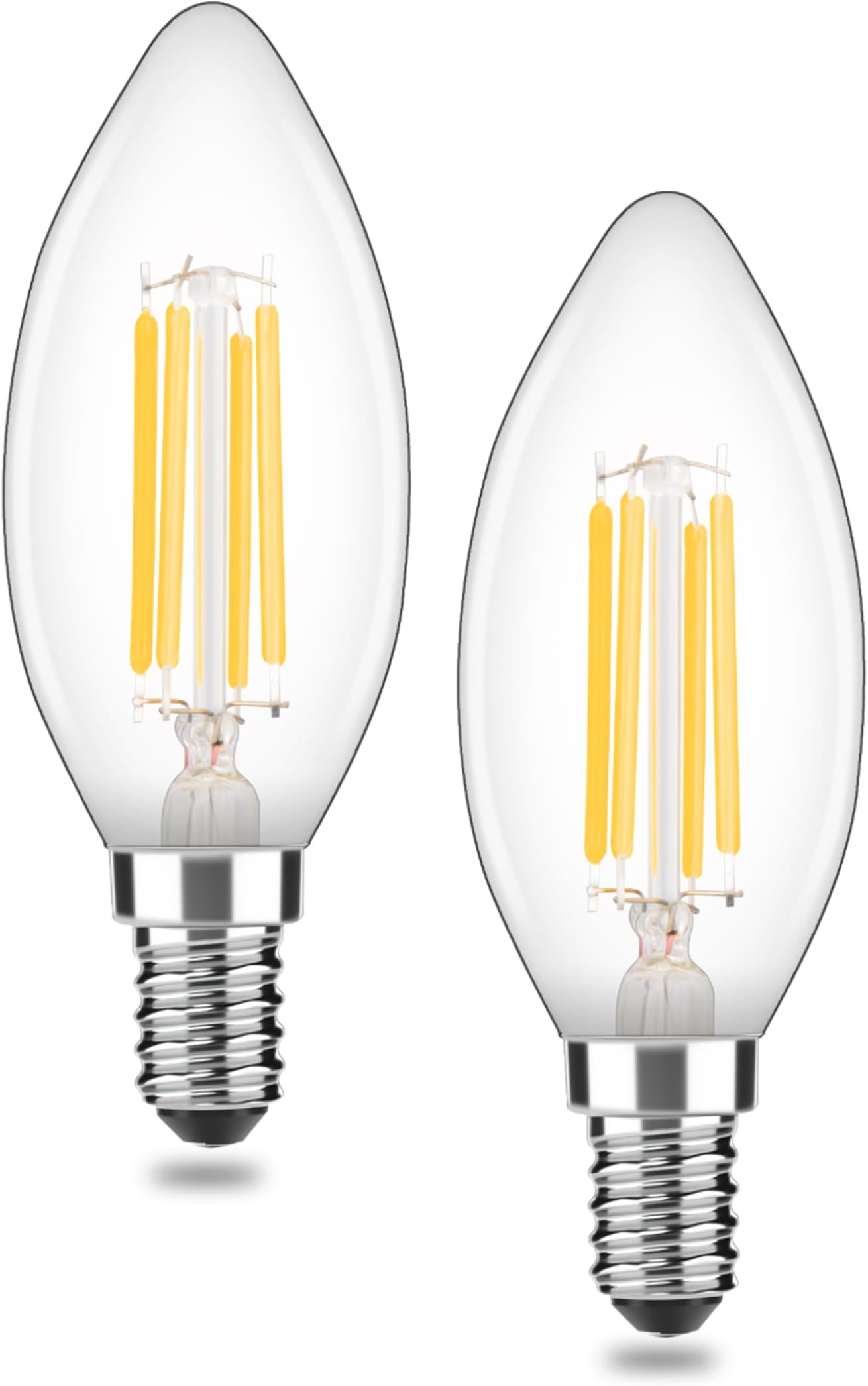 OUKAJO E14 LED Light Bulb, Dimmable 4W Warm White 2700K,400lm,Small ...