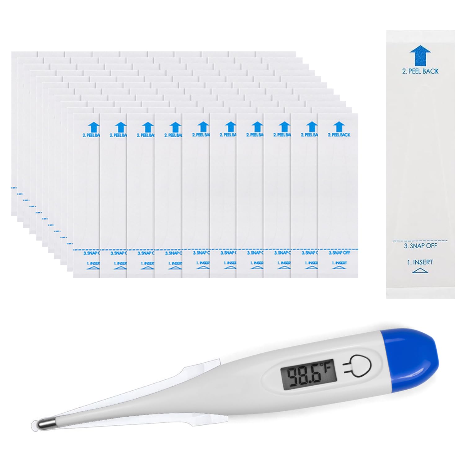 Amazon.com: OBTANIM 100 Pieces Disposable Digital Thermometer Probe ...