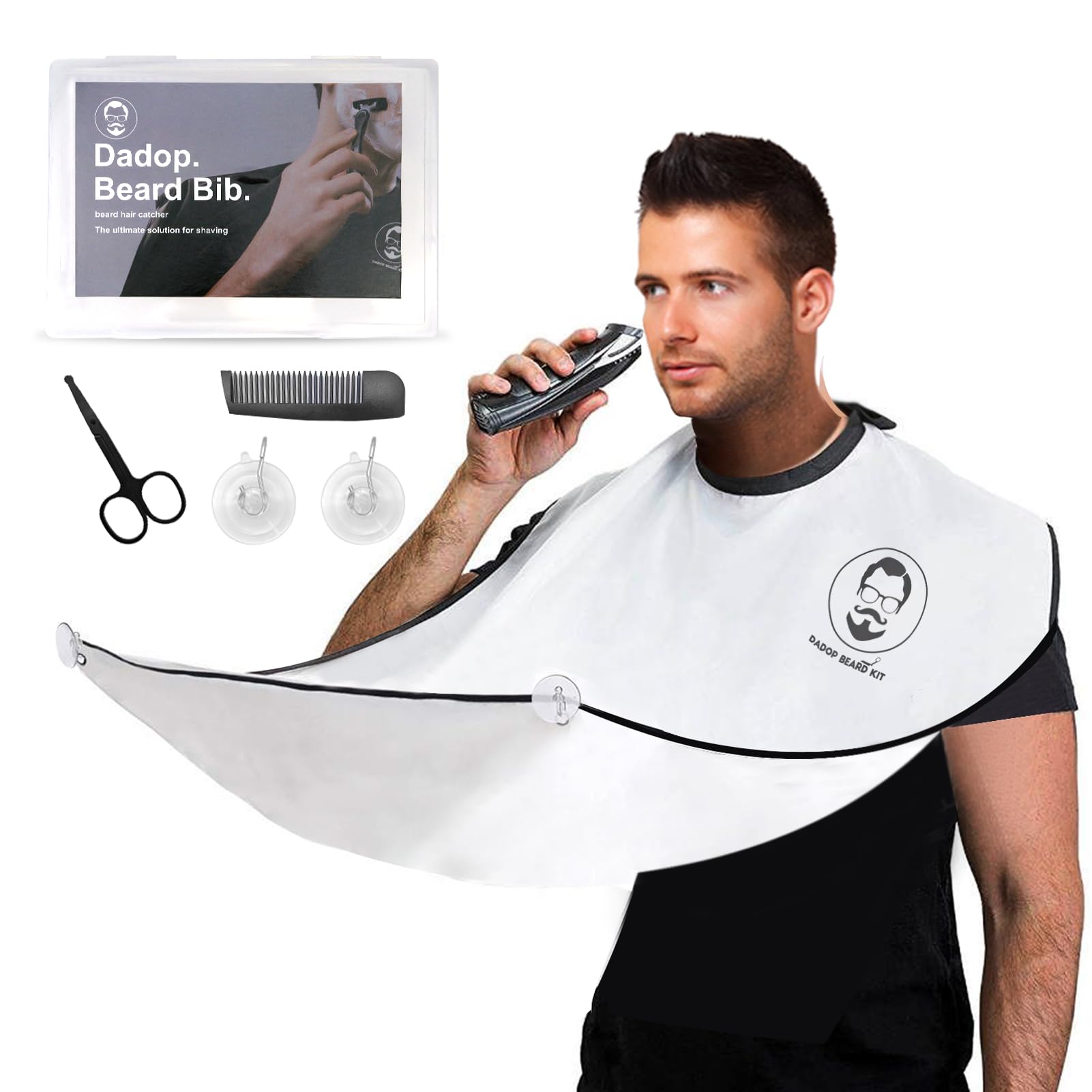 Amazon.com: Beard Bib Trimmer Catcher for Shaving, Beard Hair Catcher ...