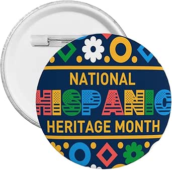Amazon.com: 1pc National Hispanic Heritage Month Button Pins Hispanic ...