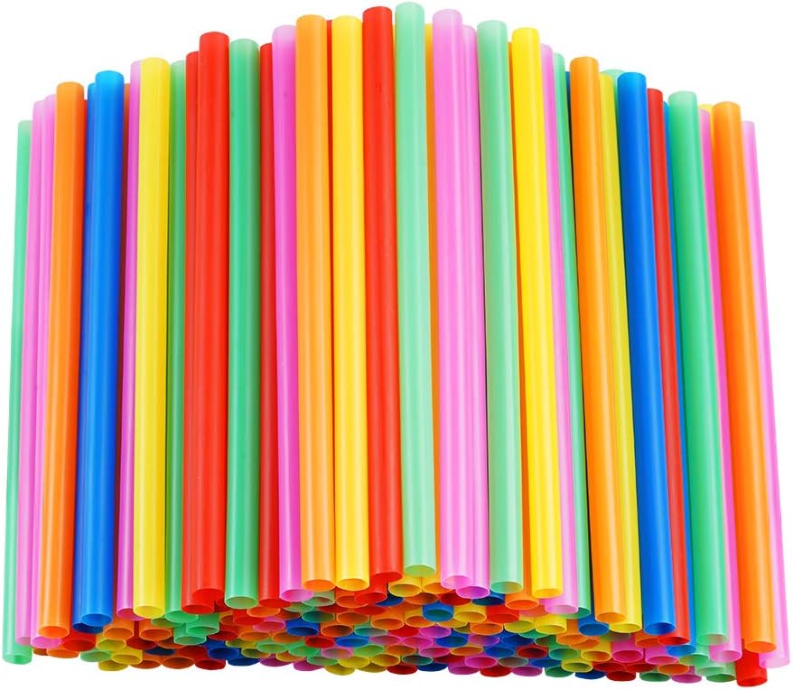 Amazon.com: 200 Pcs Jumbo Smoothie Straws,Colorful Disposable Wide ...