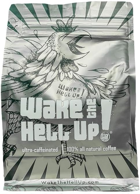 Amazon.com : Wake The Hell Up! 12oz Ultra-Caffeinated Ground Coffee ...