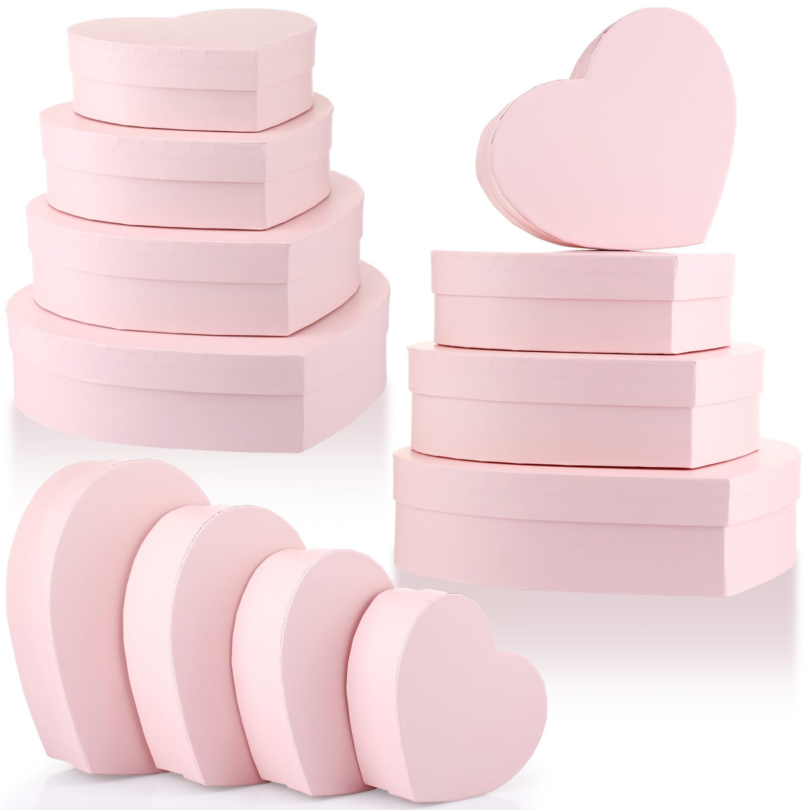 Zhanmai 12 Pcs Heart Shaped Gift Boxes Valentine's Day Heart Shaped ...