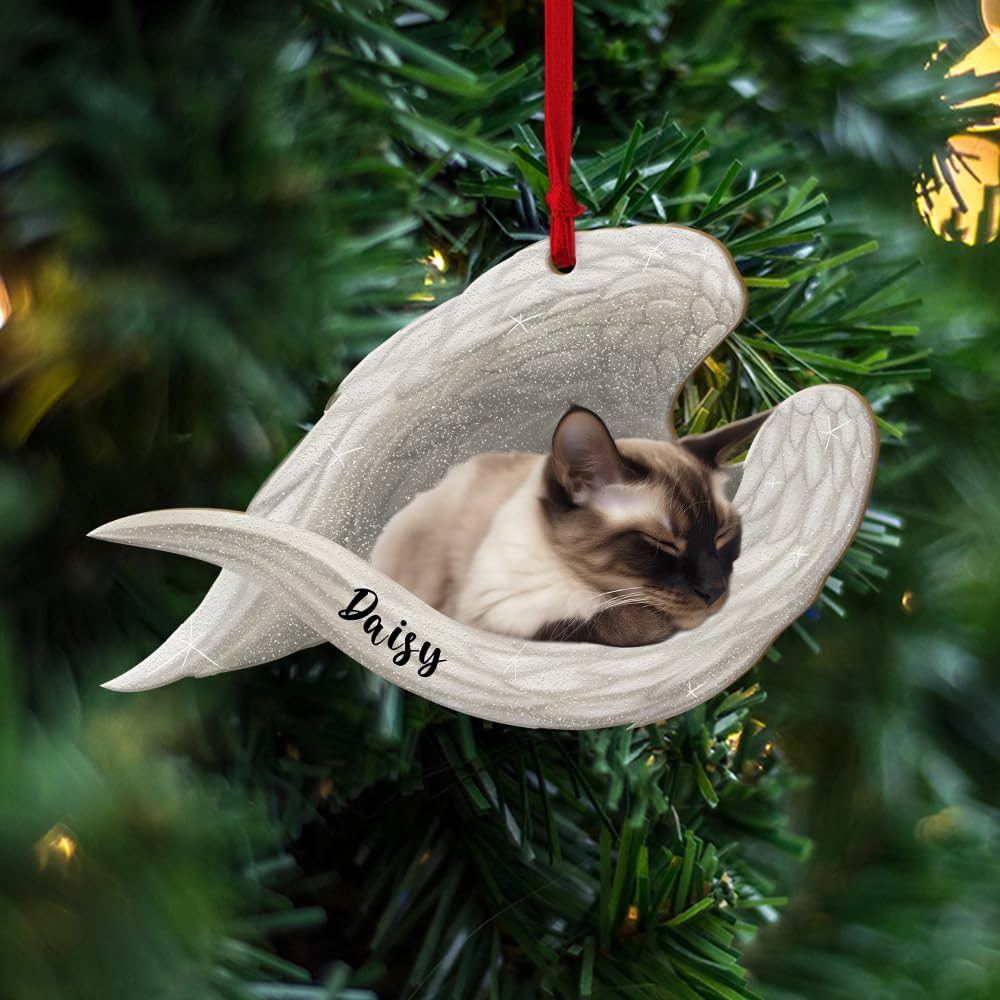 Amazon.com: Personalized Siamese Cat Memorial Ornament - Custom Pet ...