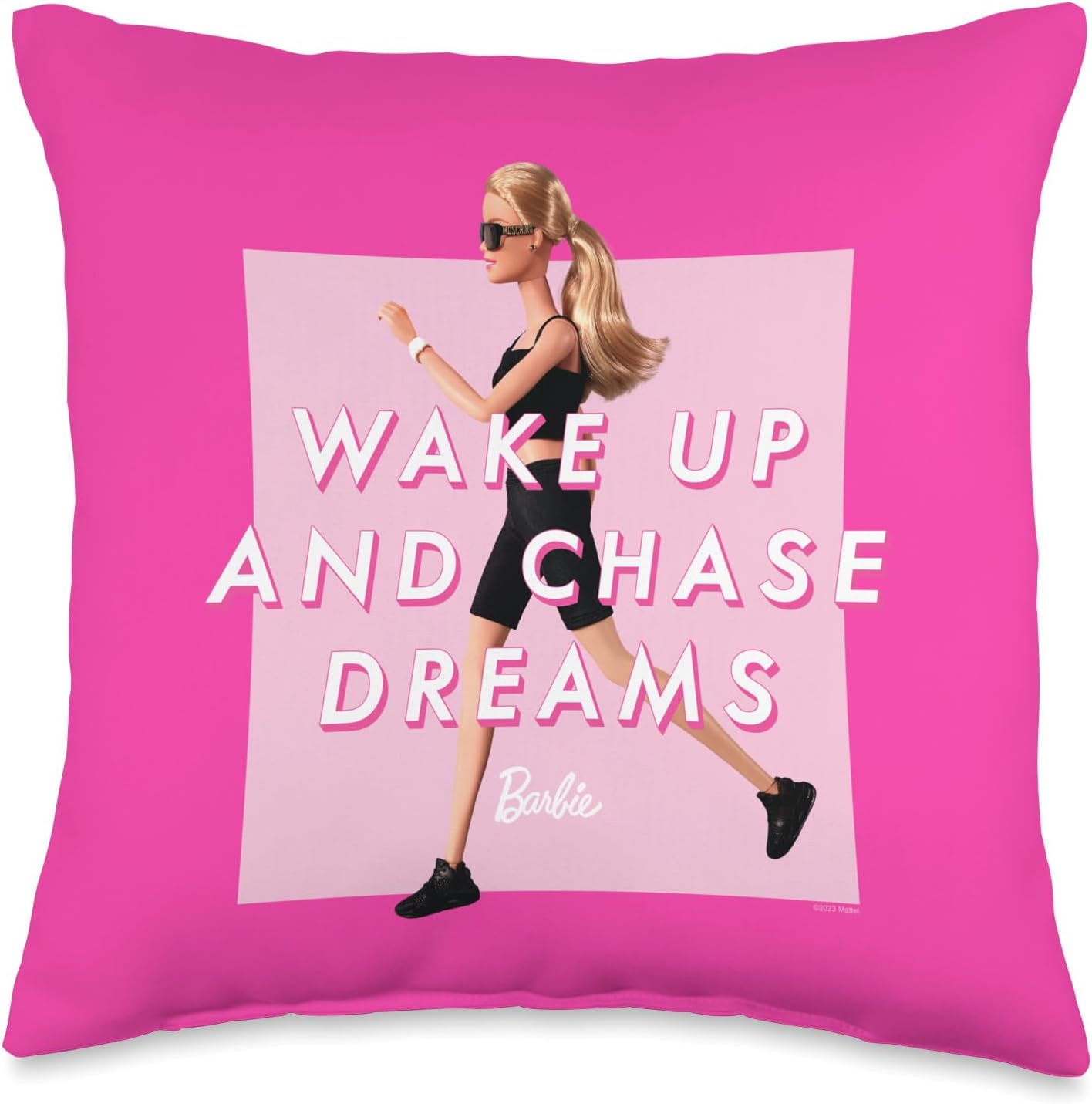 Amazon.com: Barbie - Wake Up And Chase Dreams Throw Pillow : Home & Kitchen