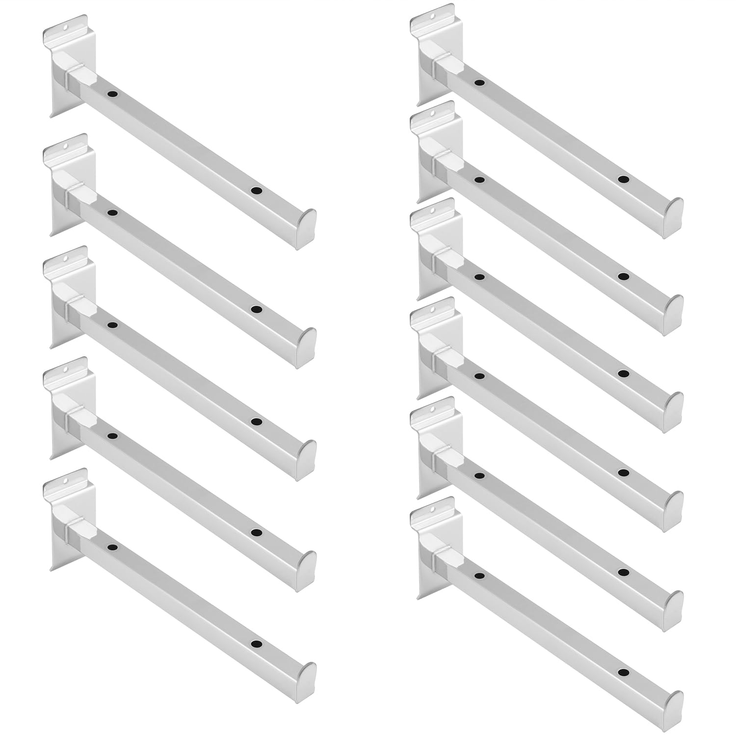 Snapklik.com : 11 PCS Slatwall Shelf Bracket, 10 Inch Slatwall Hooks ...