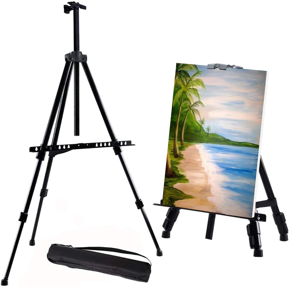 ORZIZRO Artist Easel Stand, 61 Inches Metal Tripod Painting Stand Easel ...