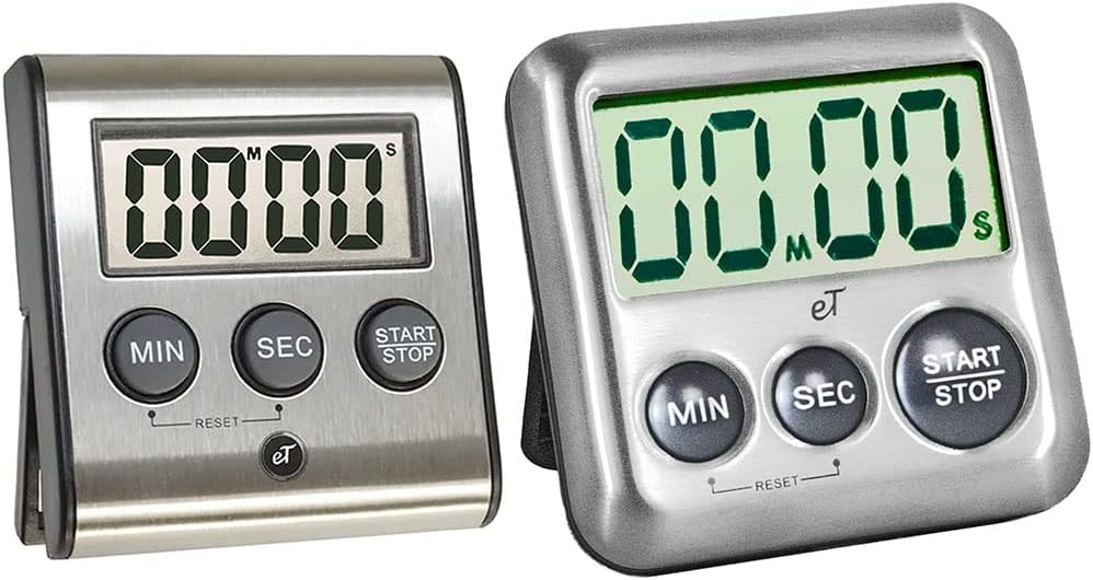 Amazon.com: Elegant Digital Kitchen Timers 2 Pack Bundle Featuring ...