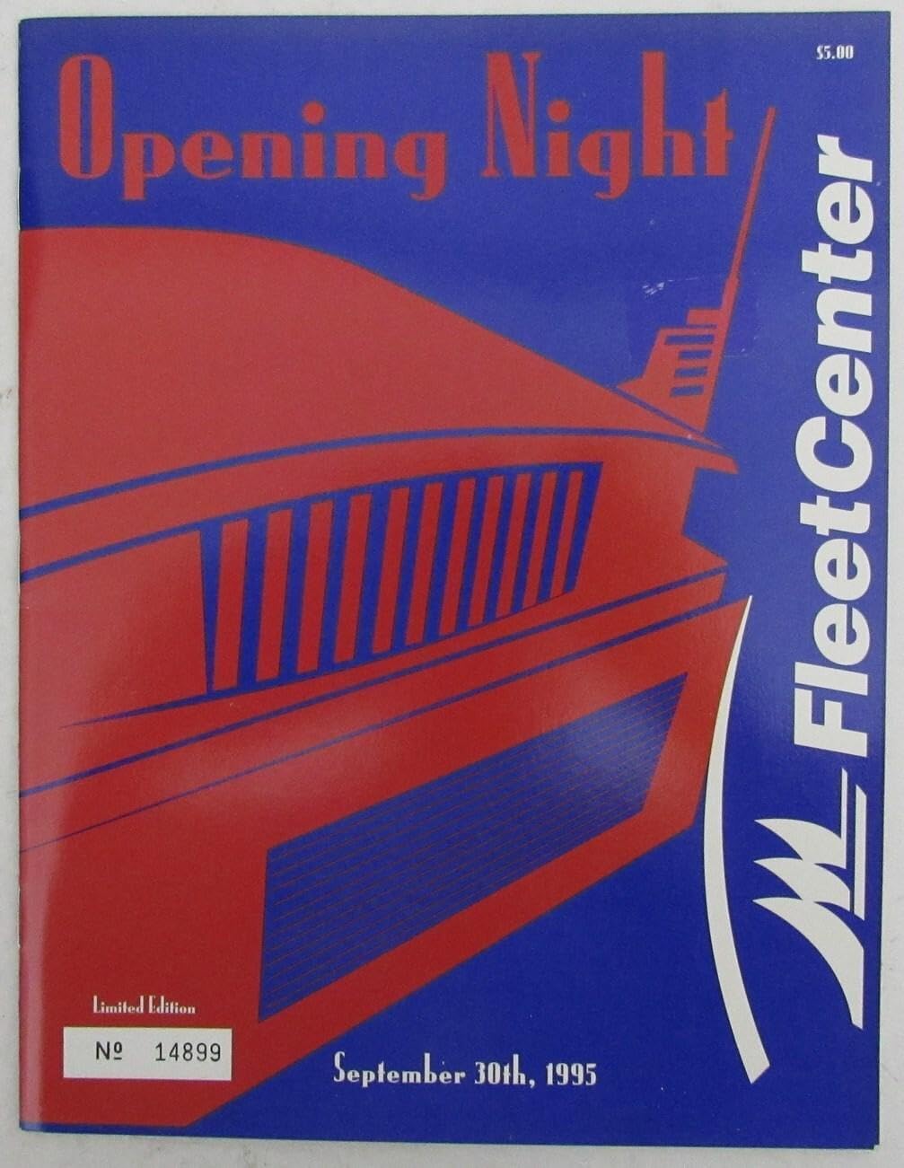 1995 Fleet Center Grand Opening Full Ticket and Program Boston Bruins ...