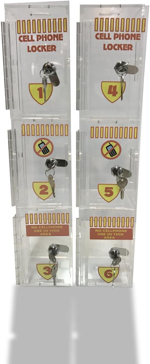 Amazon.com : New Wall Mounted Acrylic Cell Phone Locker/Cell Storage ...