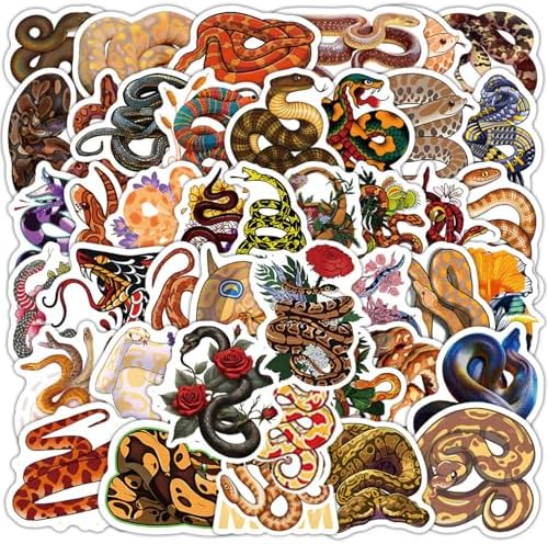 Amazon.com: Snake Stickers, 60pcs Cute Funny Reptile Animal Snake ...