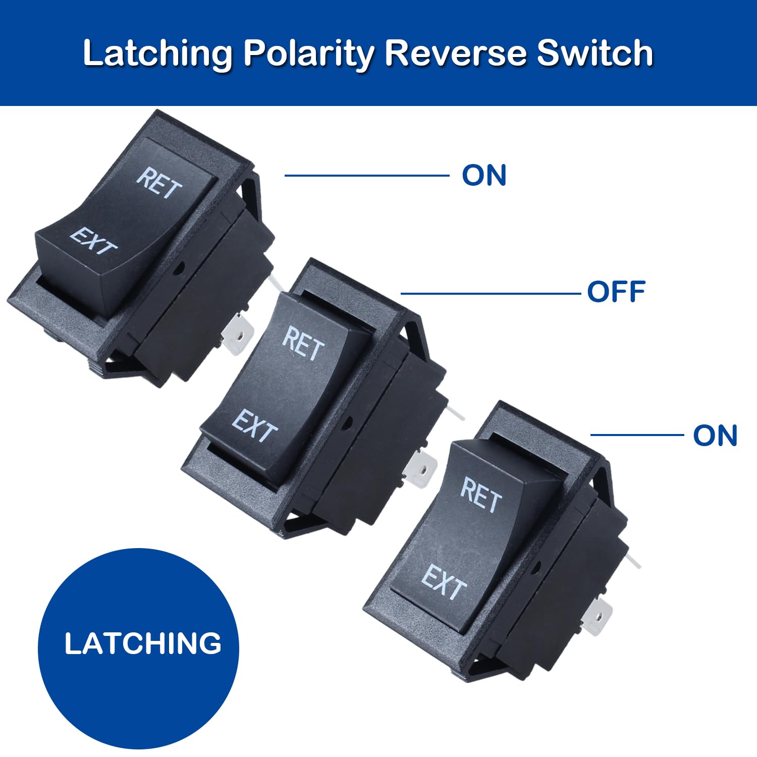 Dpdt Toggle Switch 30A 12V DC Reversing Polarity Rocker Switch - DPDT 3 ...