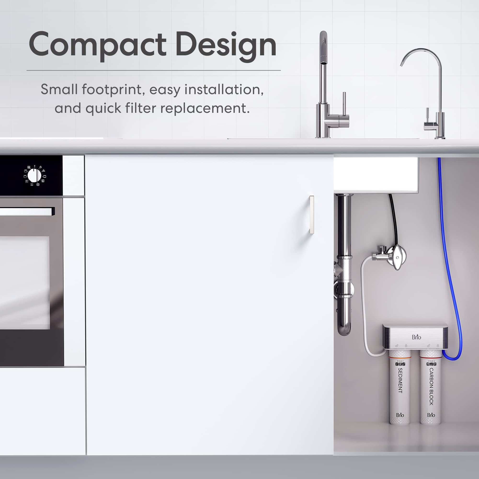Snapklik.com : 2-Stage Undersink Filtration System, Brushed Nickel ...